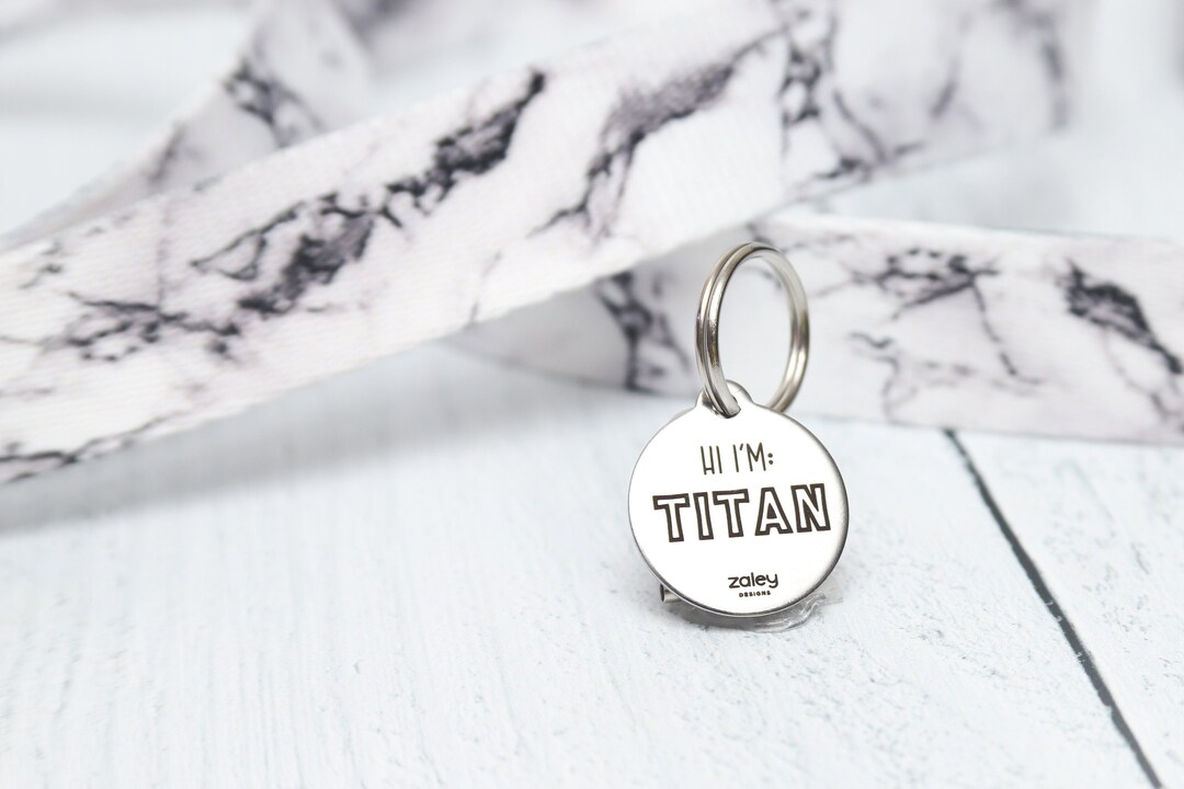 Engraved Dog Tag - Custom Dog Tag, Stainless Steel, Hi I'm Dog Tag ...