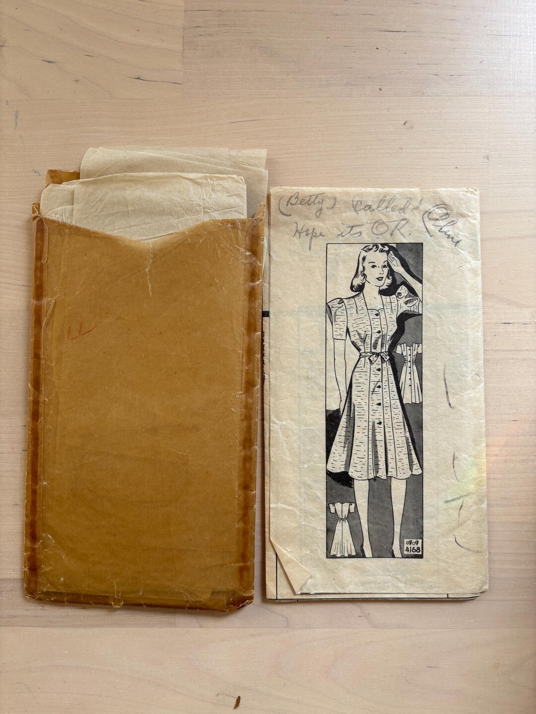 Anne Adams 4168 Vintage 1940s Dress Pattern 34" Bust- Incomplete - Etsy