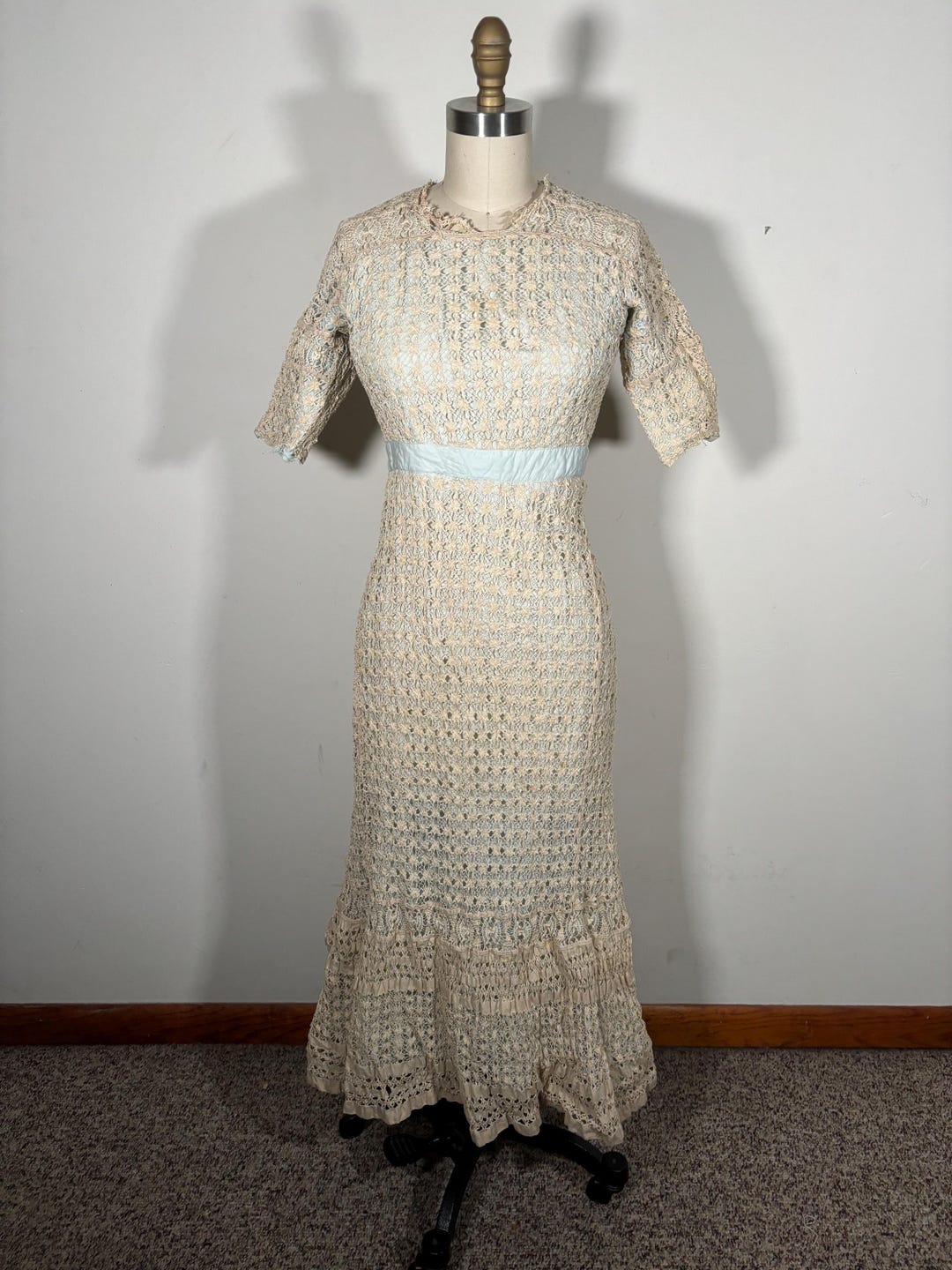 Antique Linen Drawn Thread Dress - Etsy