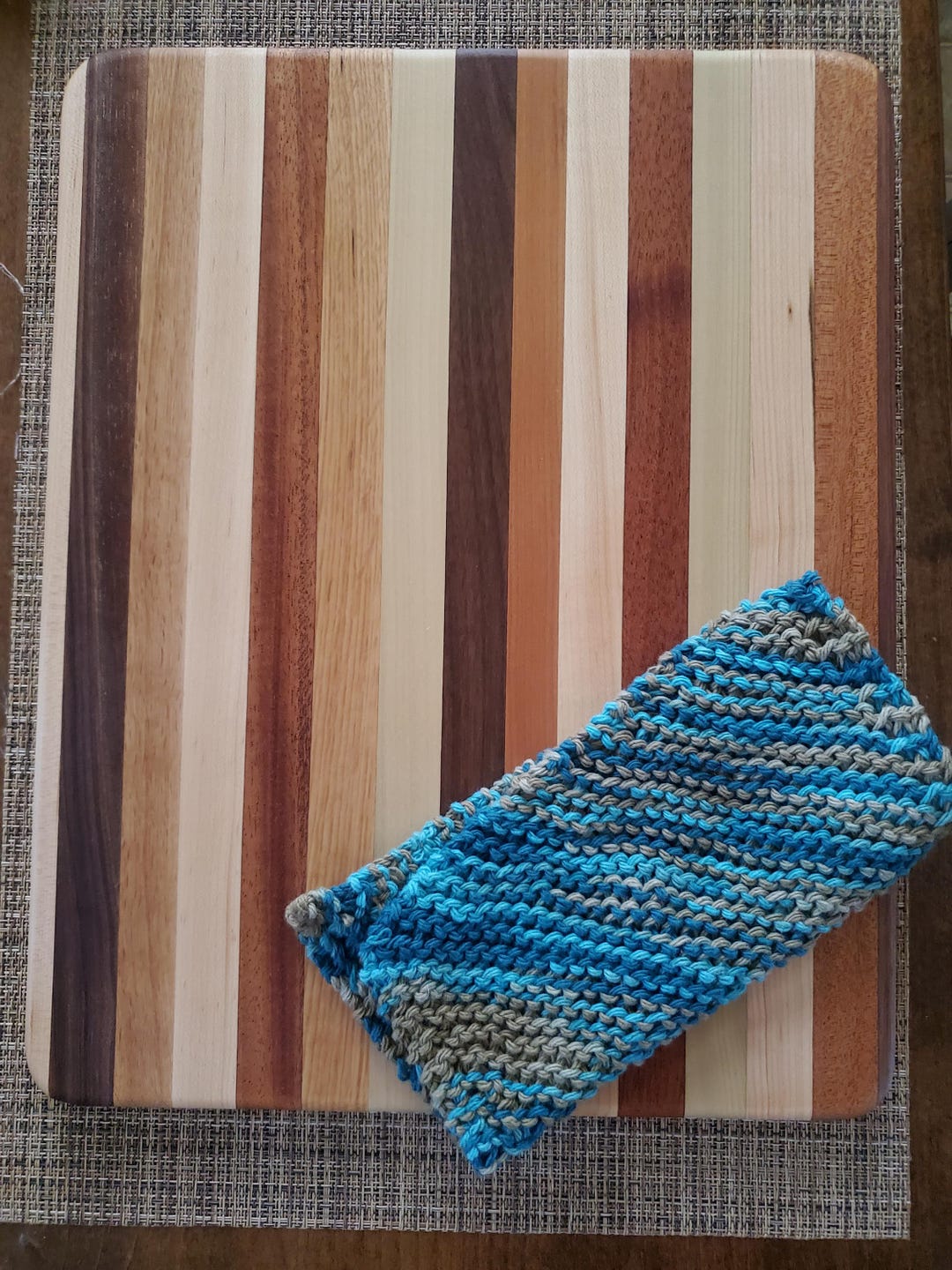 Handmade Quarter Inch Thick Checkered Cutting and Charcuterie Board 12 ...