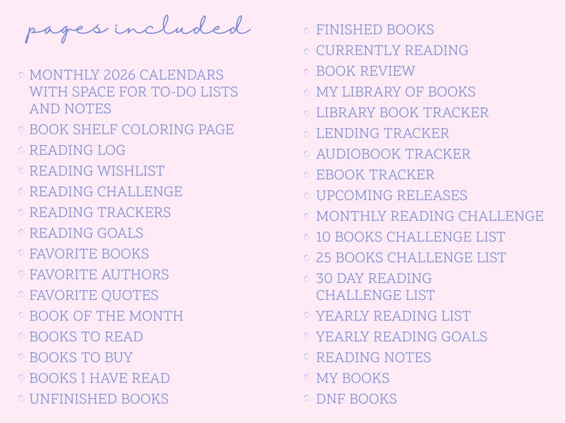 2026 Reading Journal: Printable, Screen-free Book Tracker (digital ...