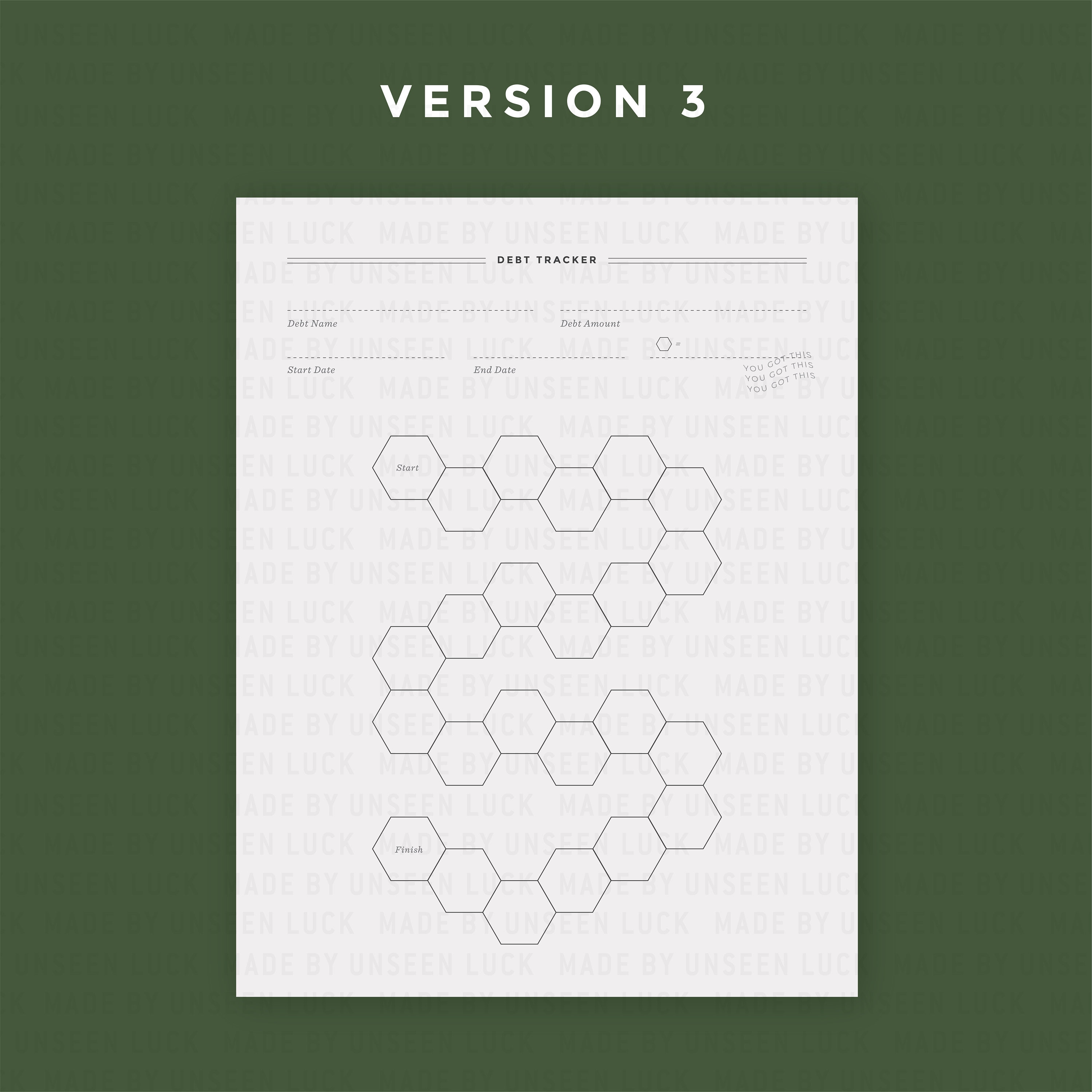 Debt Tracker Printable Bundle, Debt Tracker Coloring, Minimalist ...