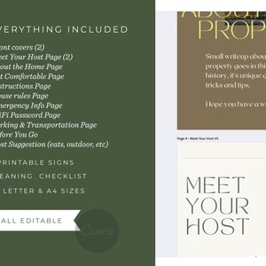 Modern Chic Airbnb/vrbo Host Bundle, Printable/editable Cleaning ...