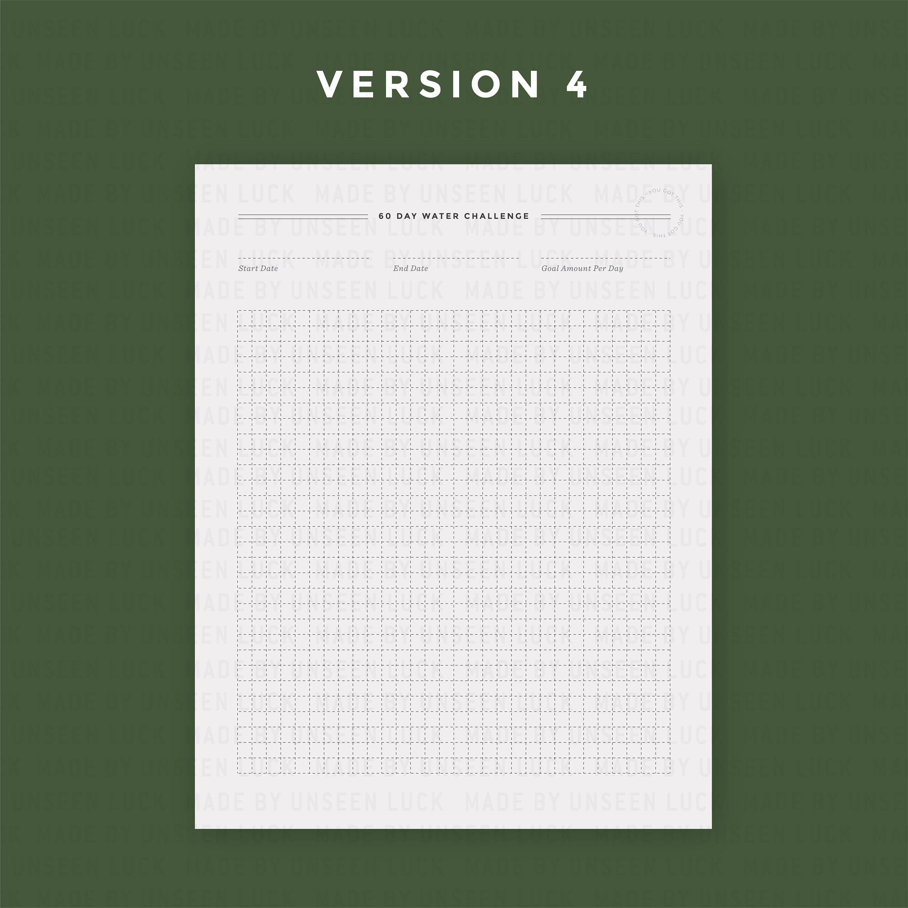 Water Tracker, Water Bottle Tracker, Monthly Water Trackers ...