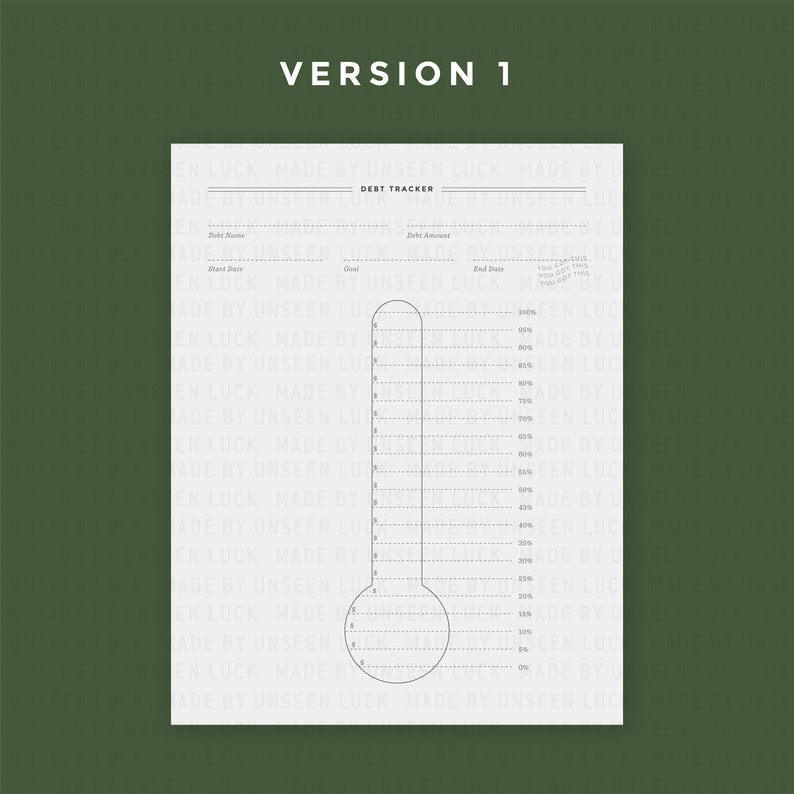 Debt Tracker Printable Bundle, Debt Tracker Coloring, Minimalist ...