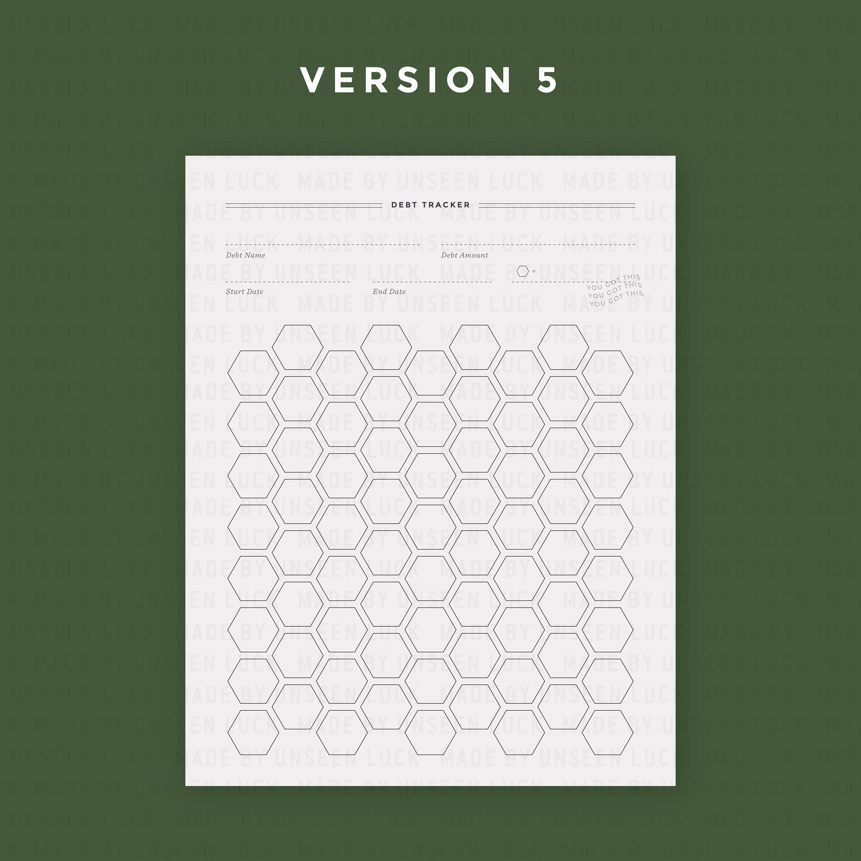 Debt Tracker Printable Bundle, Debt Tracker Coloring, Minimalist ...