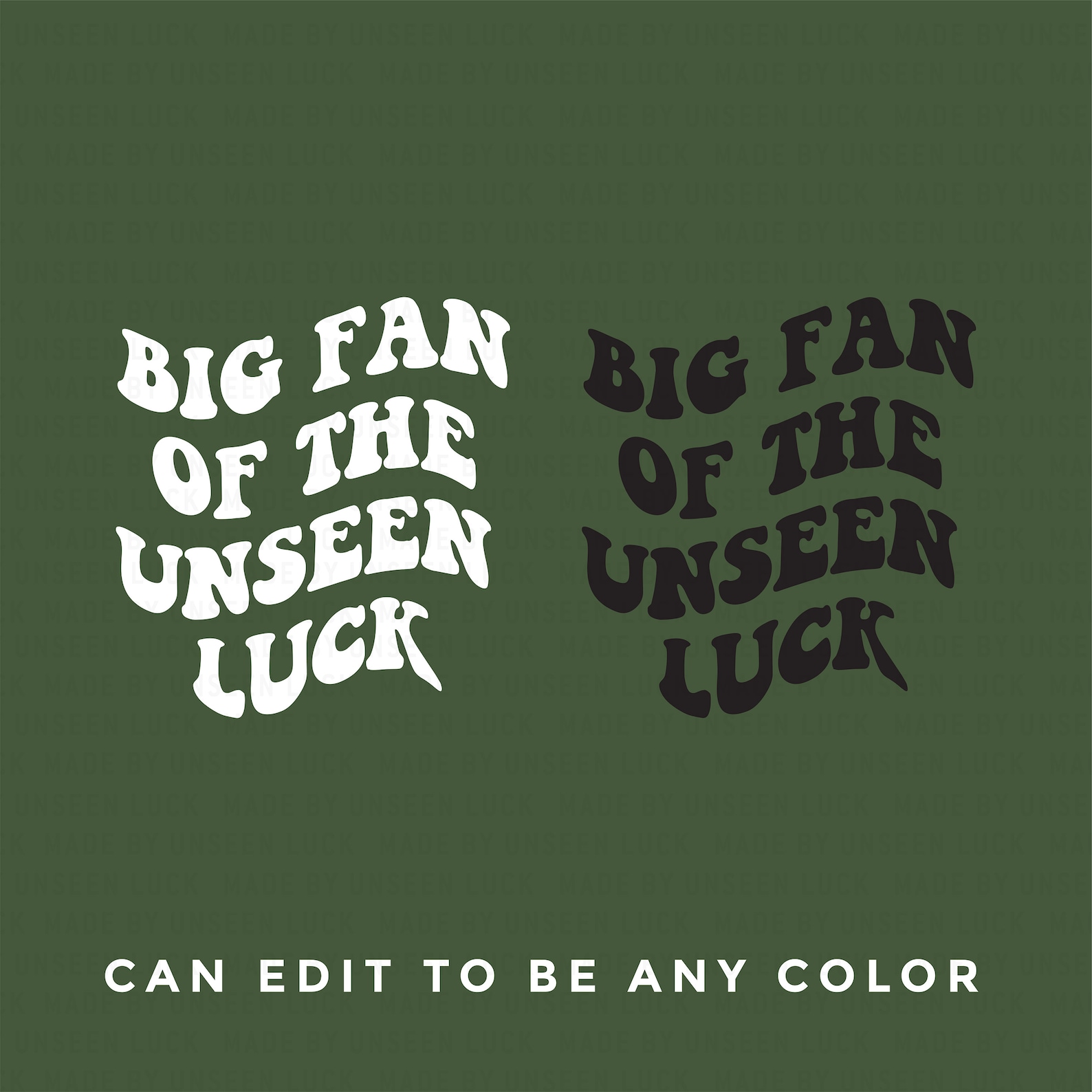 Unseen Luck SVG, SVG Download, SVG Saying, Cricut Download, Retro Wavy ...