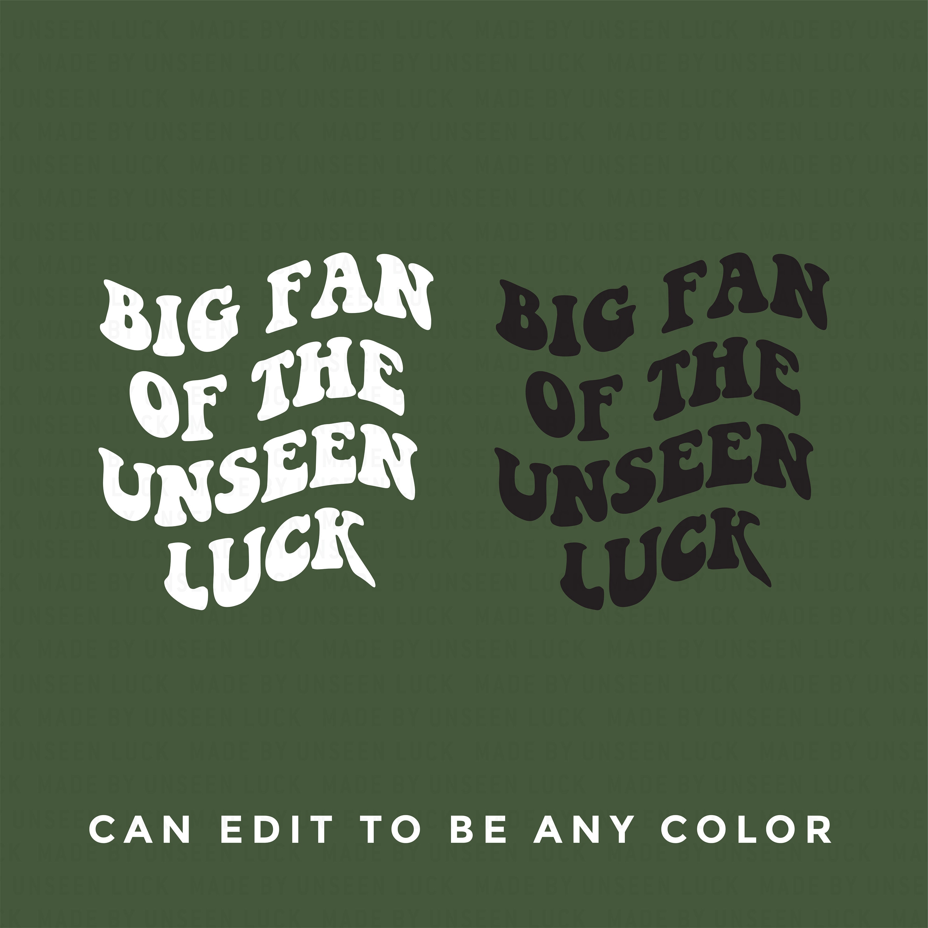 Unseen Luck SVG, SVG Download, SVG Saying, Cricut Download, Retro Wavy ...