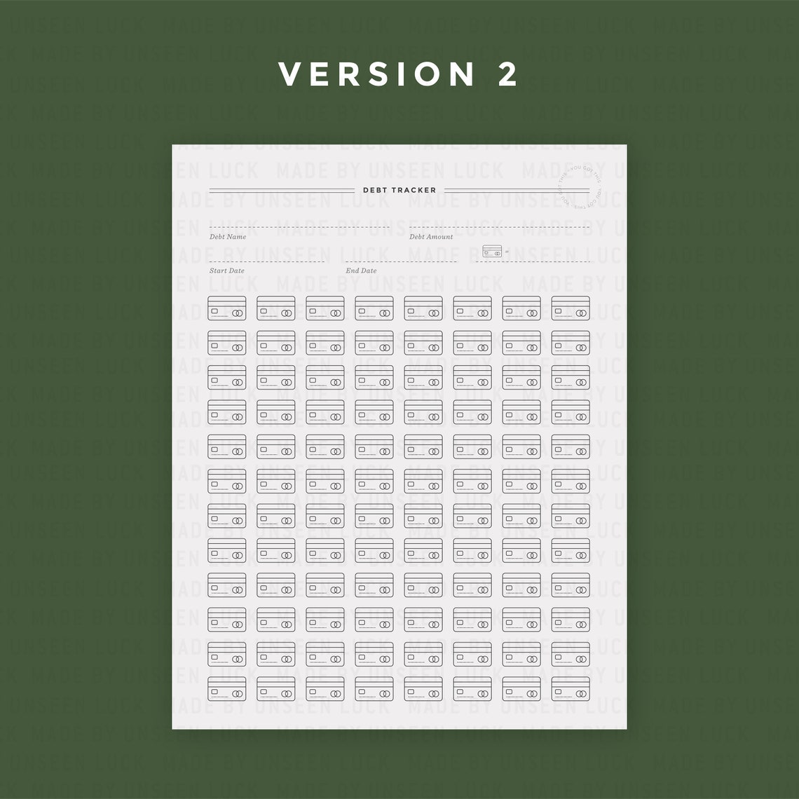 Debt Tracker Printable Bundle, Debt Tracker Coloring, Minimalist ...