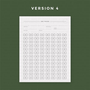 Debt Tracker Printable Bundle, Debt Tracker Coloring, Minimalist ...