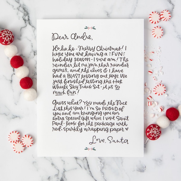 Letter From Santa - Etsy