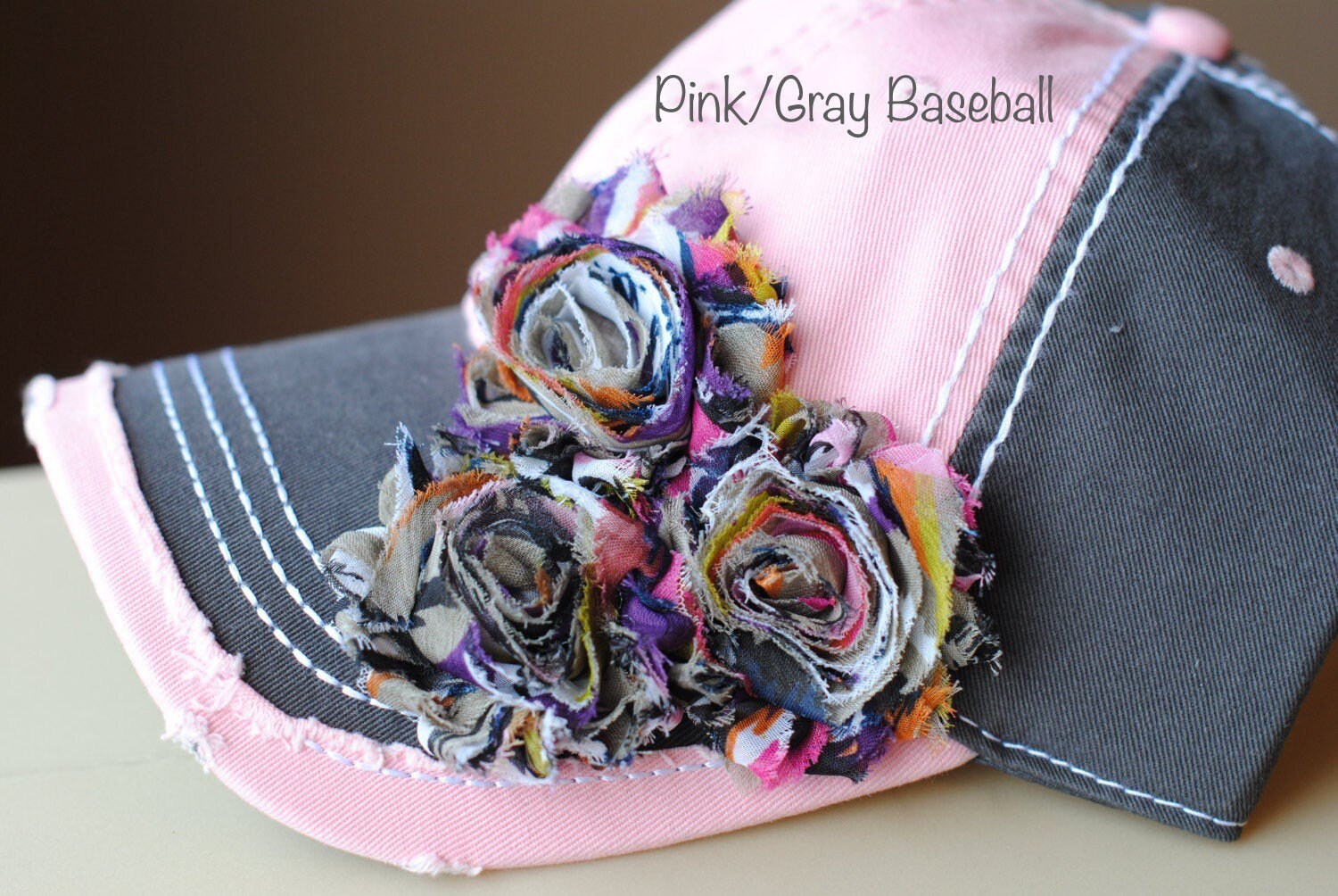 Floral Shabby Chic Baseball Cap: Women's Distressed Hat - Etsy