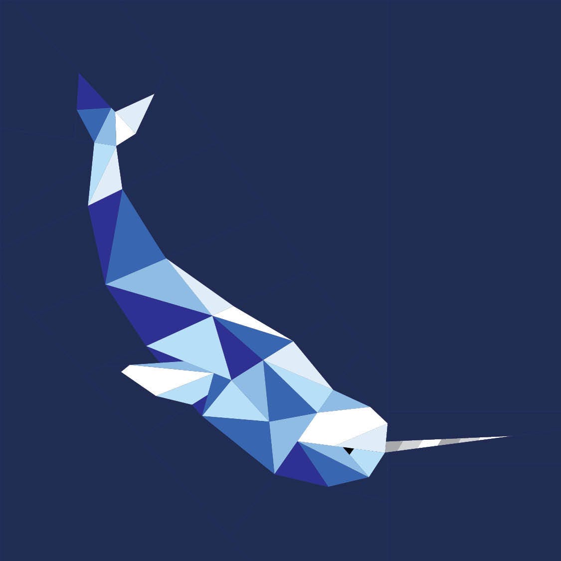 Dancing Narwhal #1 Paper Piecing Pattern With Beluga Option - 16" X 16 ...