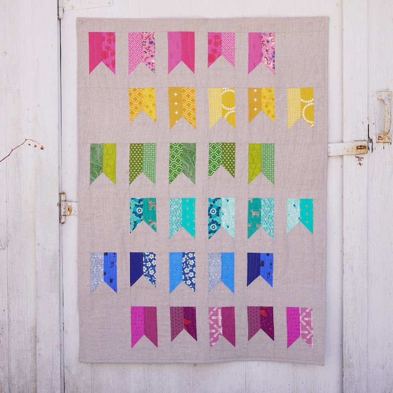 Banner Year - Rainbow Quilt Pattern - Etsy