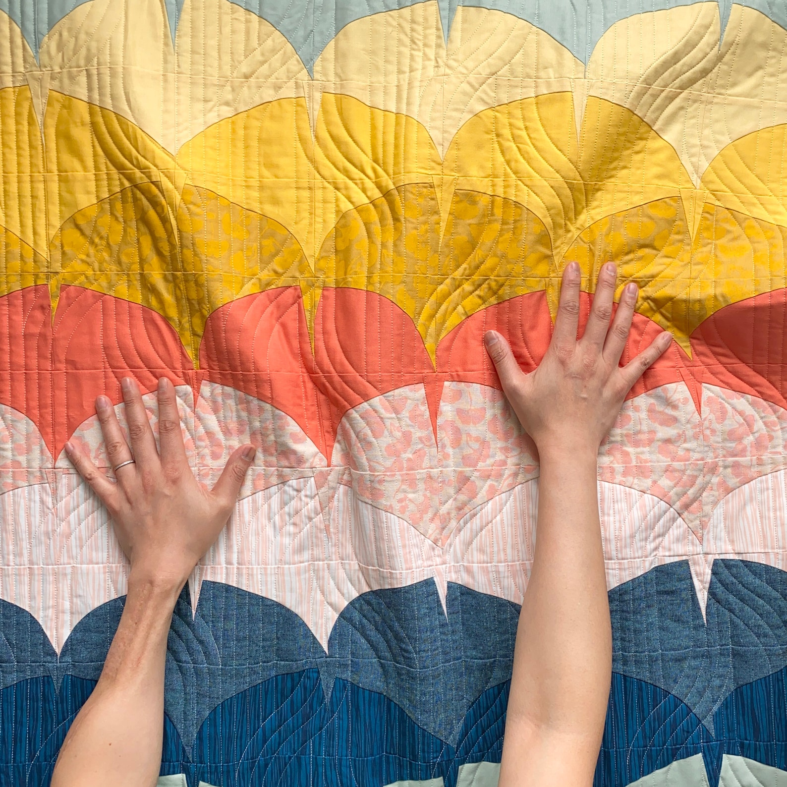 Modern Improv Quilt PDF Pattern Ginkgo Quilt / Leaf Quilt - Etsy