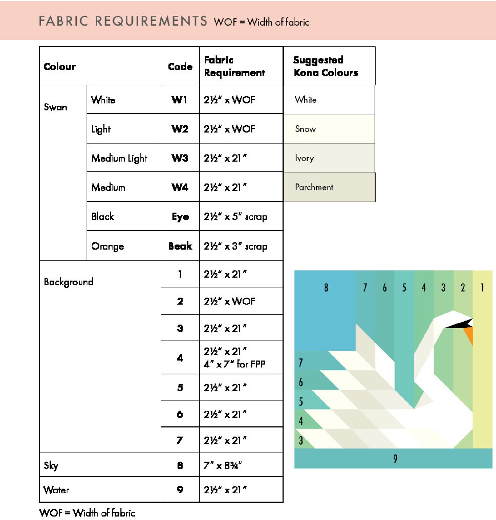 Swan Quilt Block PDF Pattern - 20" X 20" - Paper Piecing - Modern Quilt ...