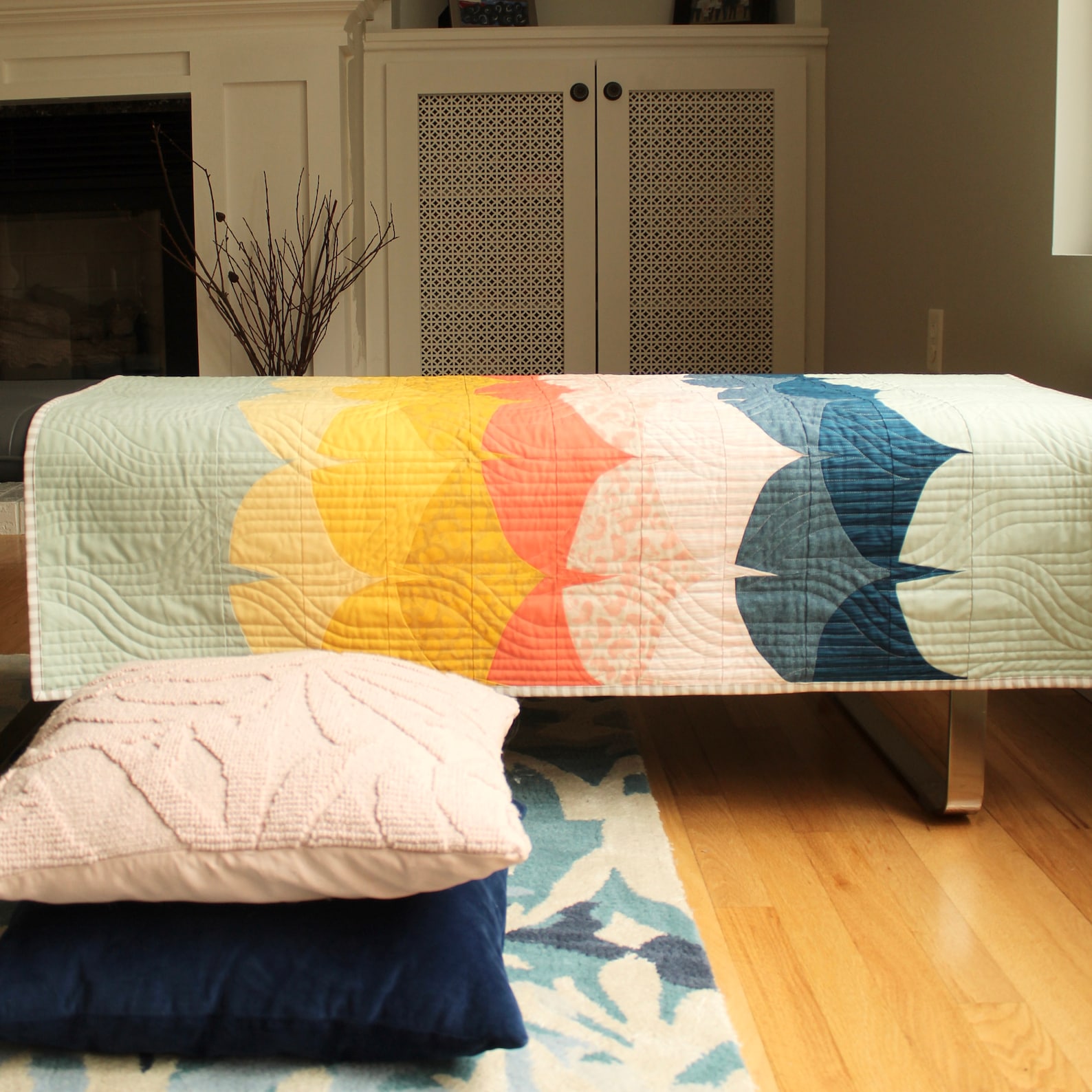 Modern Improv Quilt PDF Pattern Ginkgo Quilt / Leaf Quilt - Etsy Canada