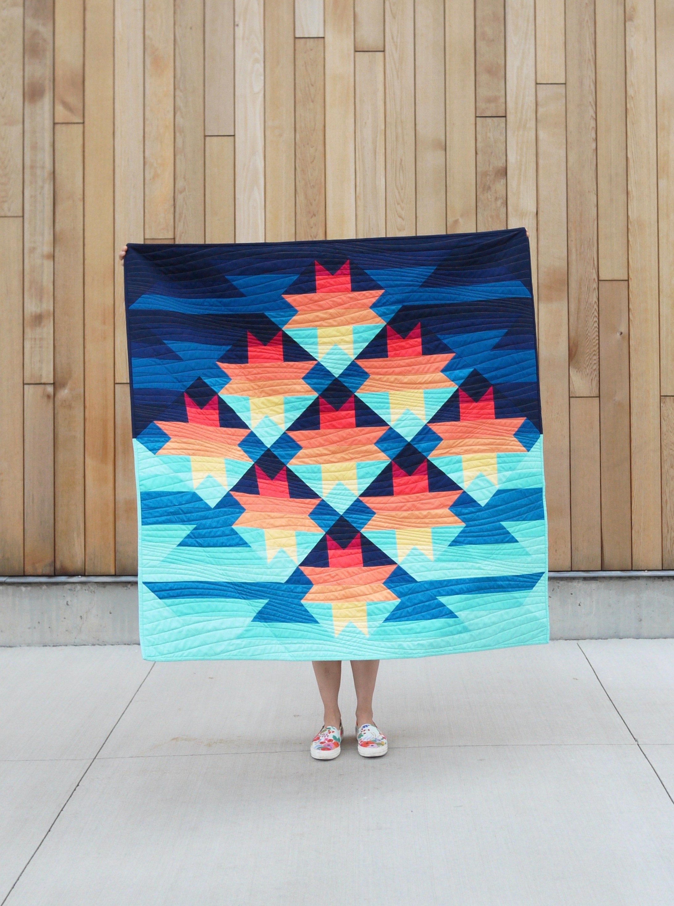 Sunset Quilt PDF Pattern - Sunset Sawtooth - Etsy