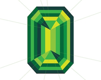 Diamond Paper Piecing Pattern Round Cut Gemstone Jewel Quilting Pattern ...