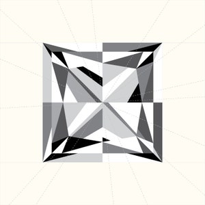 Diamond Paper Piecing Pattern Round Cut Gemstone Jewel - Etsy