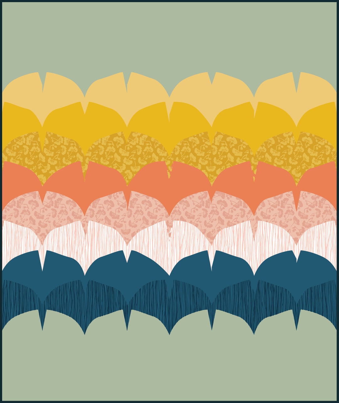 Modern Improv Quilt PDF Pattern - Ginkgo Quilt / Leaf Quilt - Etsy Canada