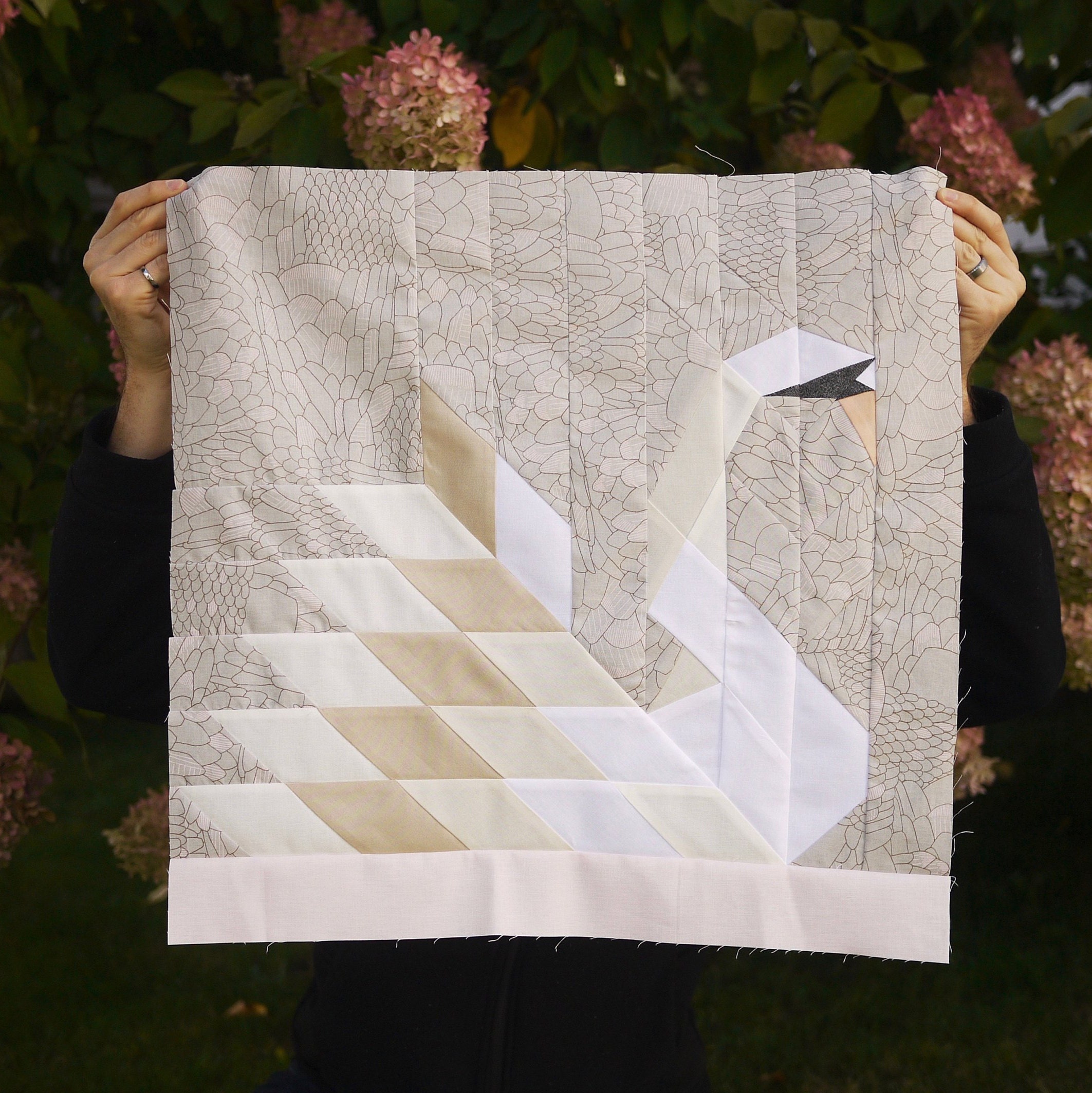 Swan Quilt Block PDF Pattern - 20" X 20" - Paper Piecing - Modern Quilt ...
