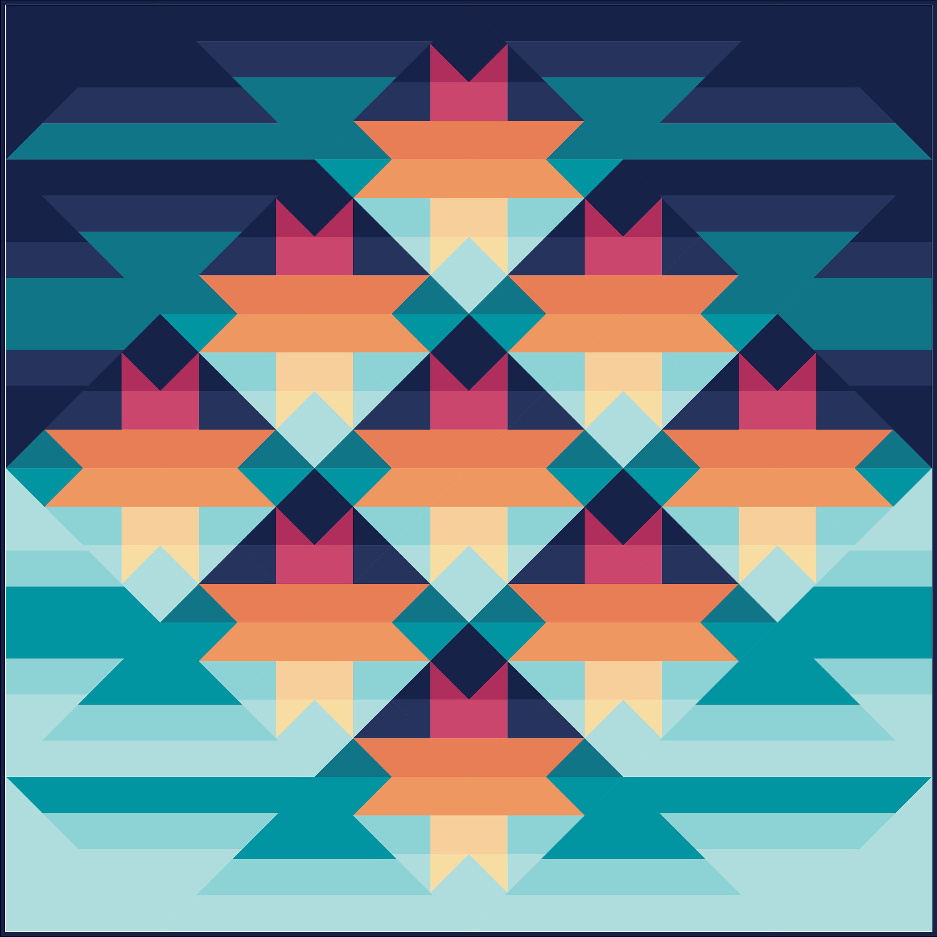 Sunset Quilt PDF Pattern - Sunset Sawtooth - Etsy