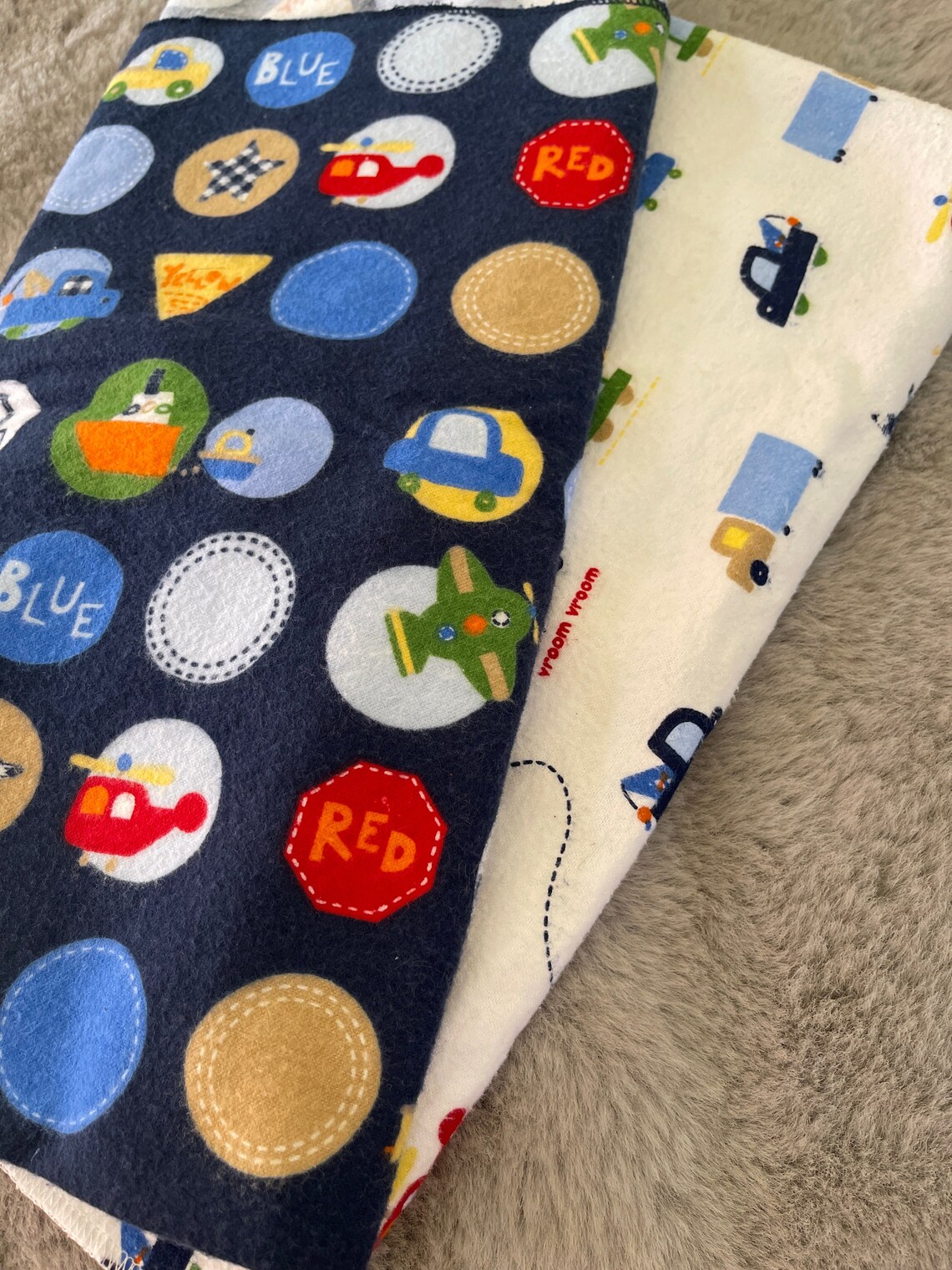 Vintage Target CIRCO Receiving Blanket Lot Transportation Cars Trucks ...