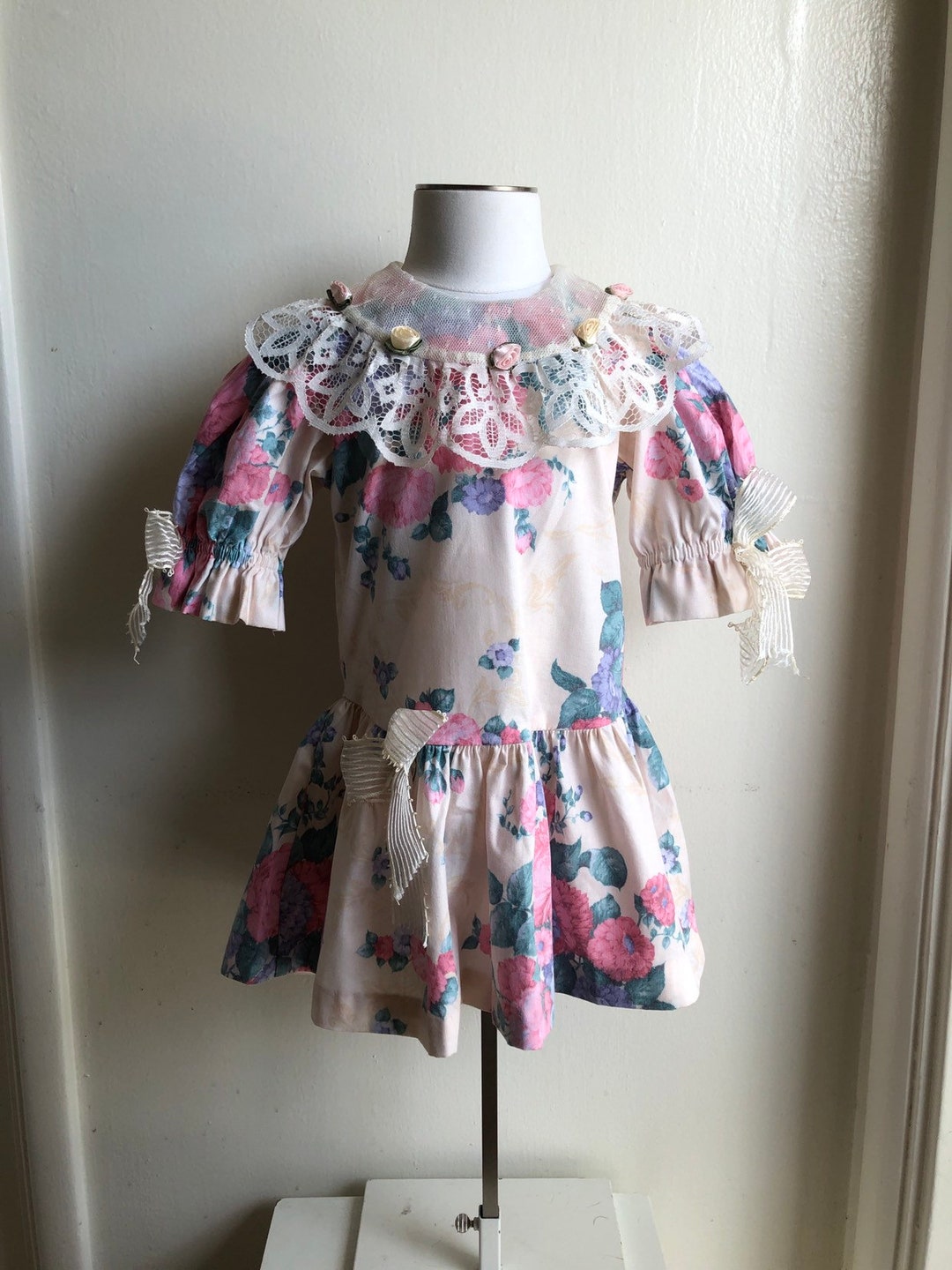 Vintage Sarah Too Dress Party Princess Floral Formal Sz 2/3T - Etsy