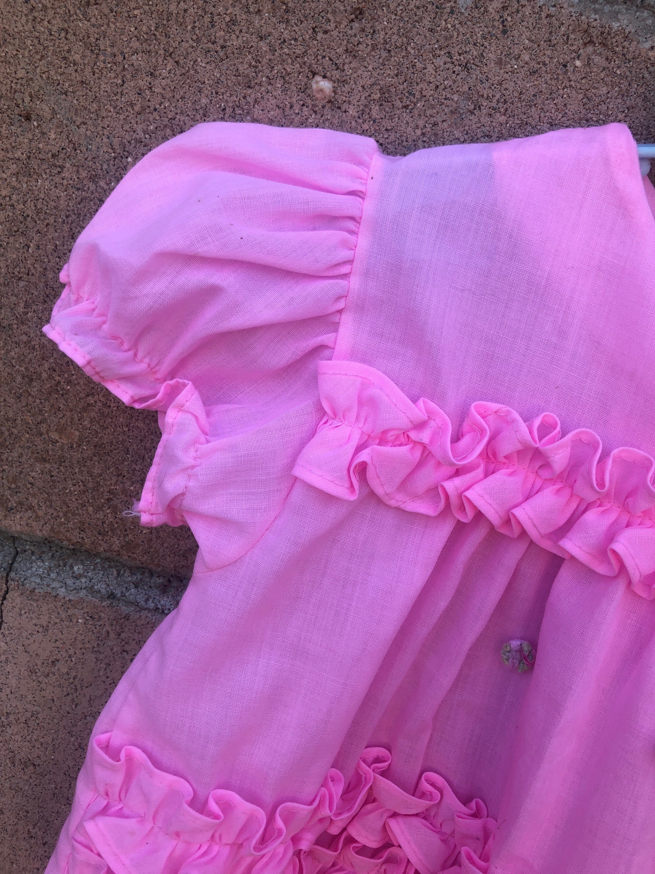 Vintage Dress Pink Ruffles Sz 6/12M - Etsy