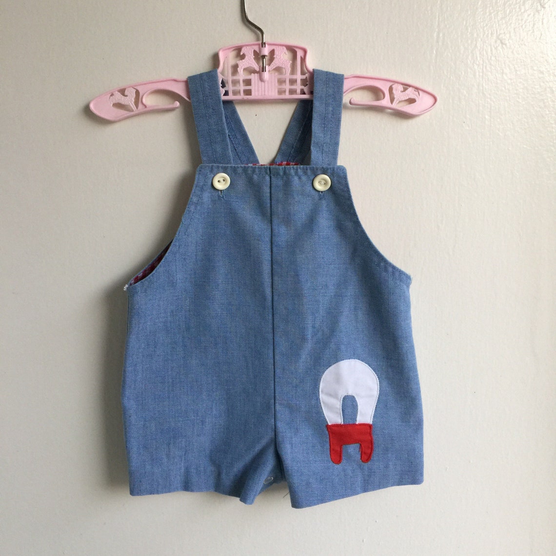 Vintage Covered Wagon Overalls Shorts Sz 0-6M Western | Etsy