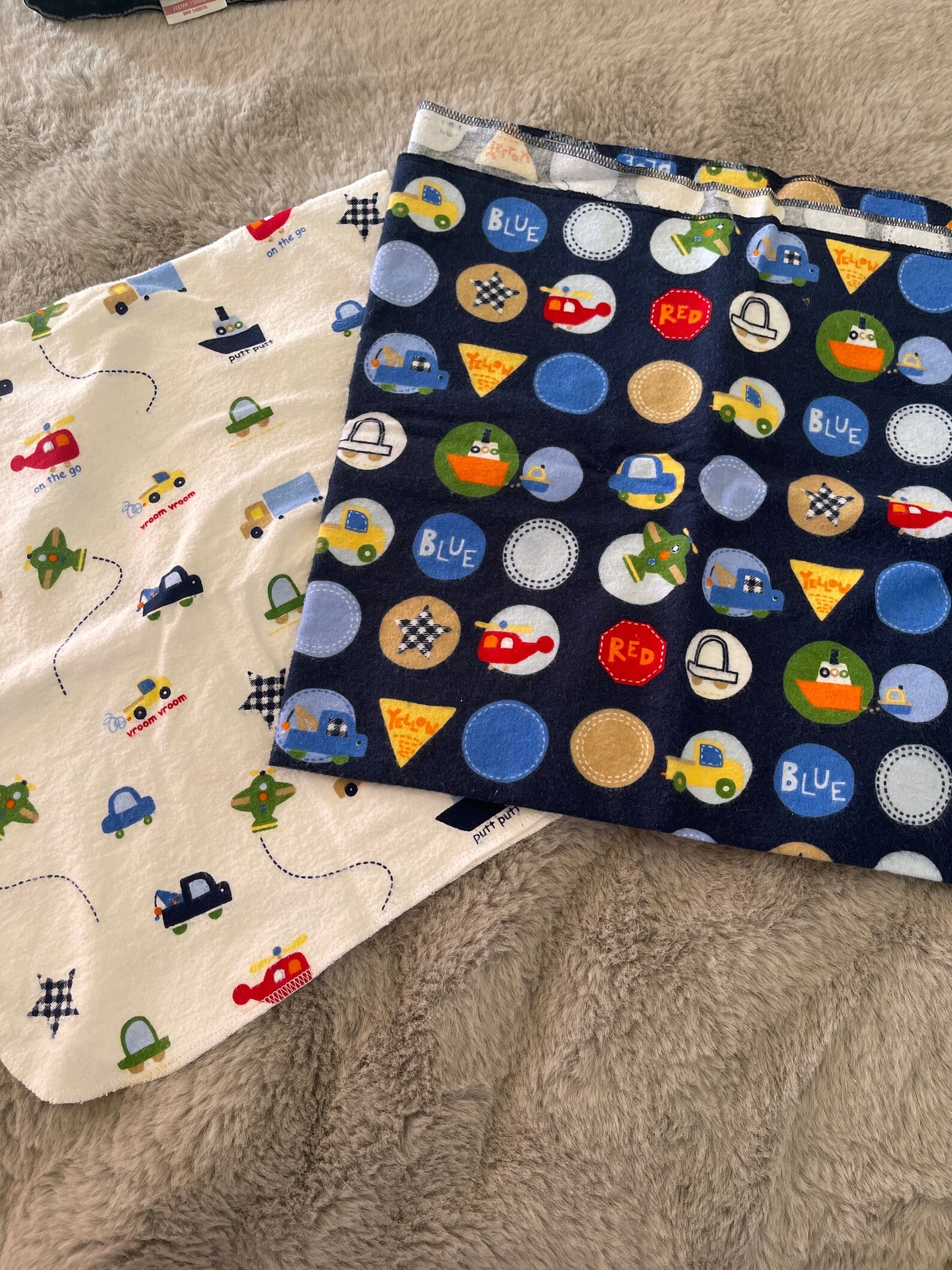 Vintage Target CIRCO Receiving Blanket Lot Transportation Cars Trucks ...