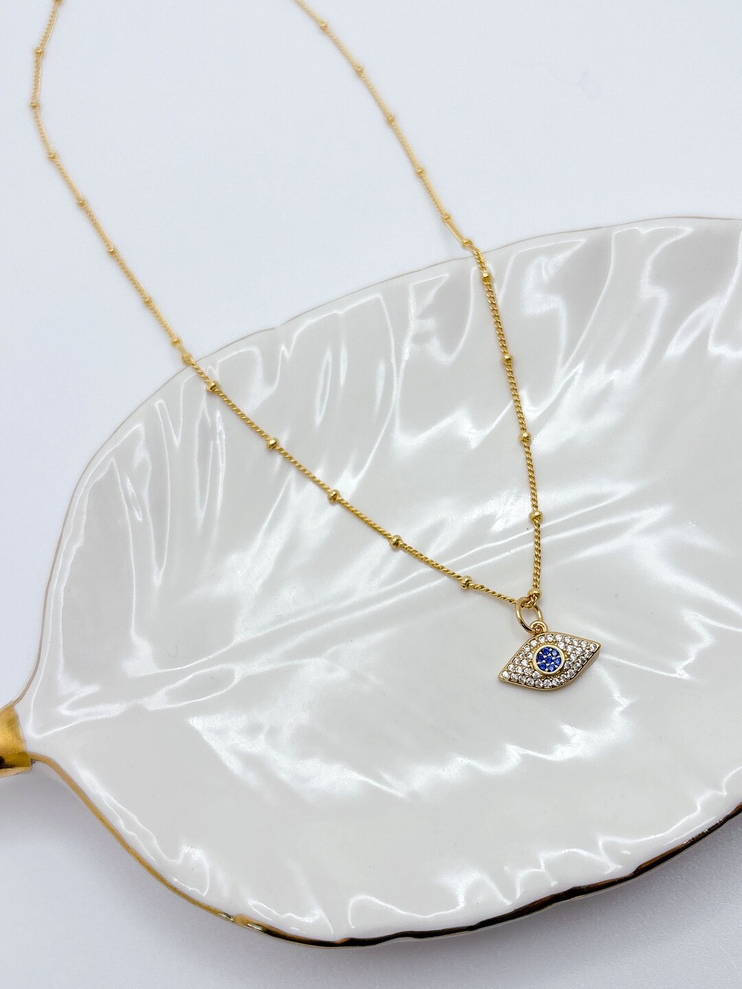 Evil Eye Necklace. Evil Eye Jewelry. Evil Eye Pendant. Minimalist ...