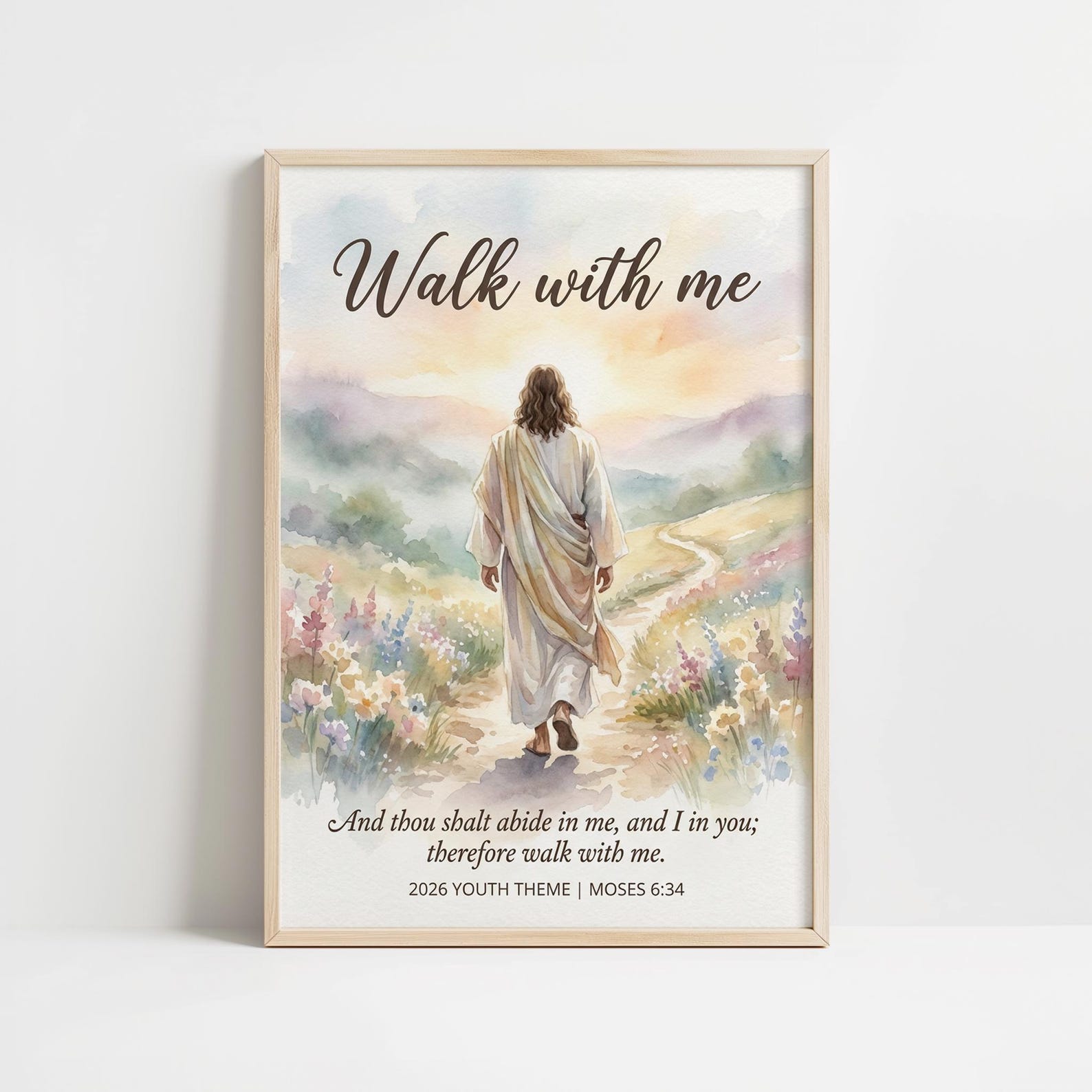 Spiritual Path With Jesus - Printable LDS Wall Art, Walk With Me LDS ...