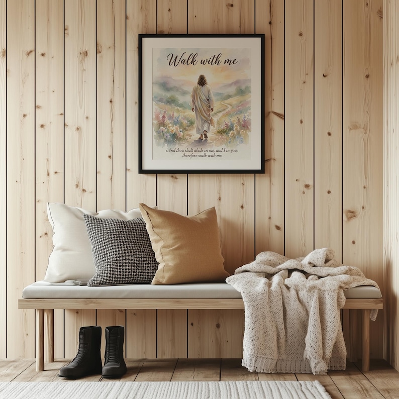 Spiritual Path With Jesus - Printable LDS Wall Art, Walk With Me LDS ...