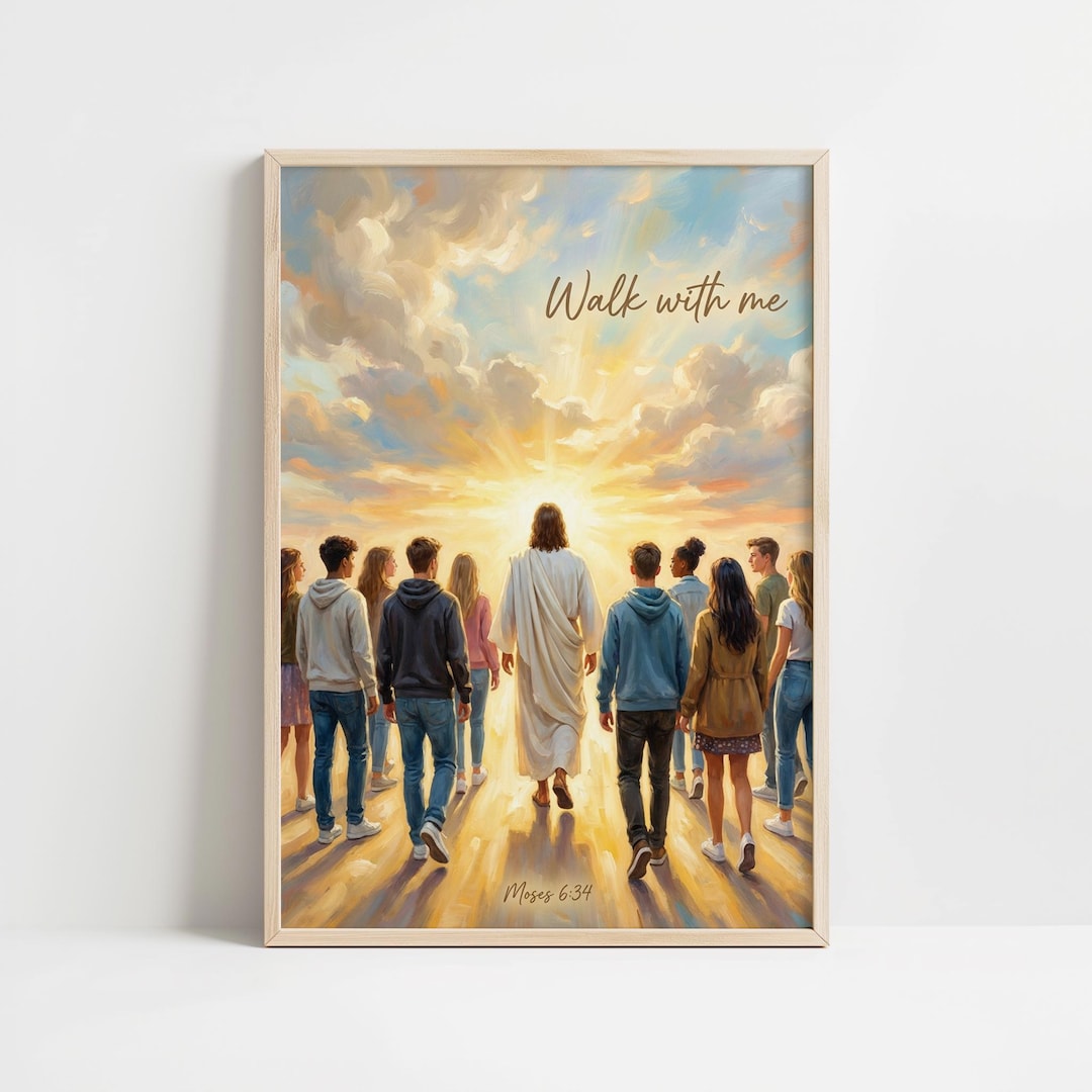 LDS 2026 Youth Theme Art - Walk With Me LDS Theme, Spiritual Printable ...