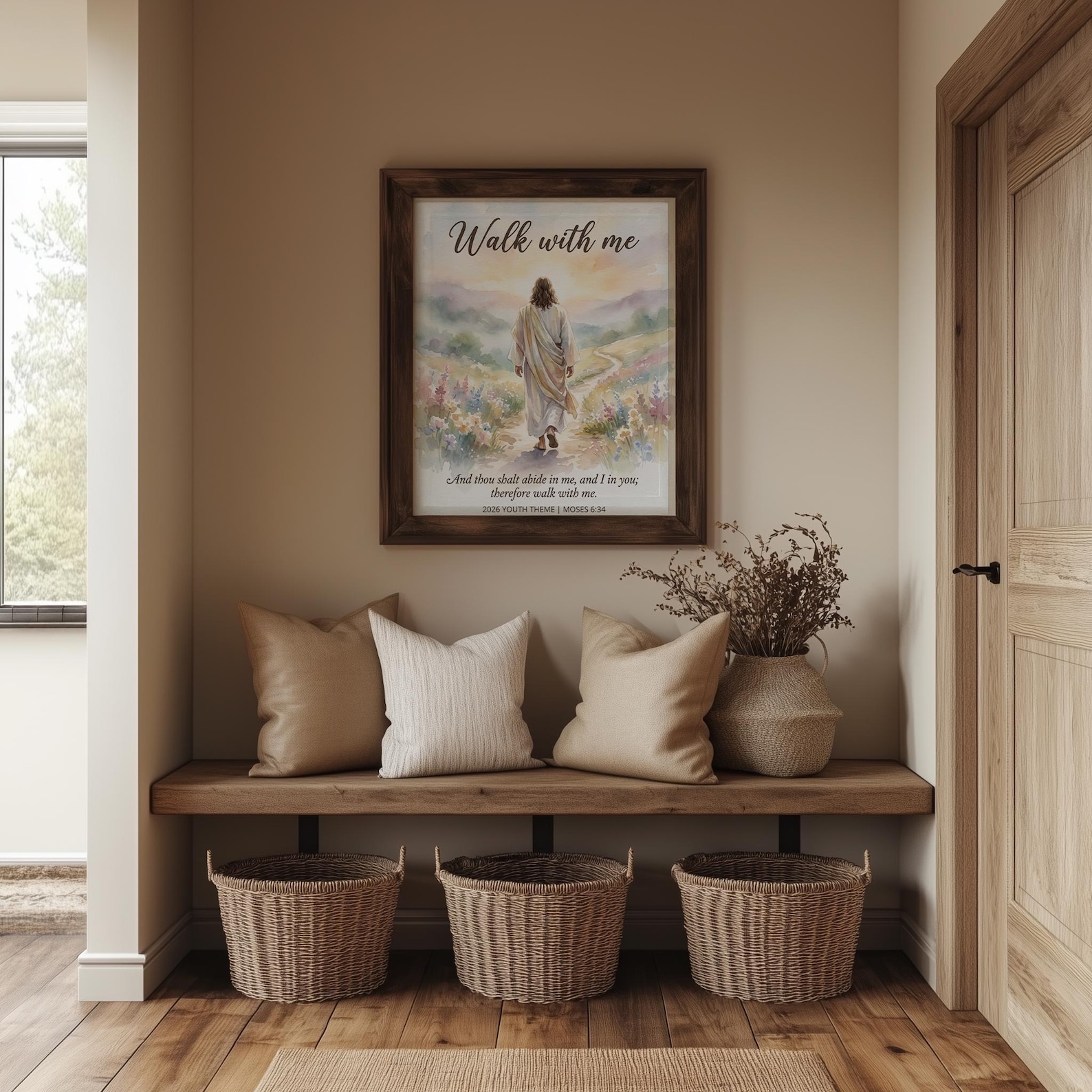 Spiritual Path With Jesus - Printable LDS Wall Art, Walk With Me LDS ...