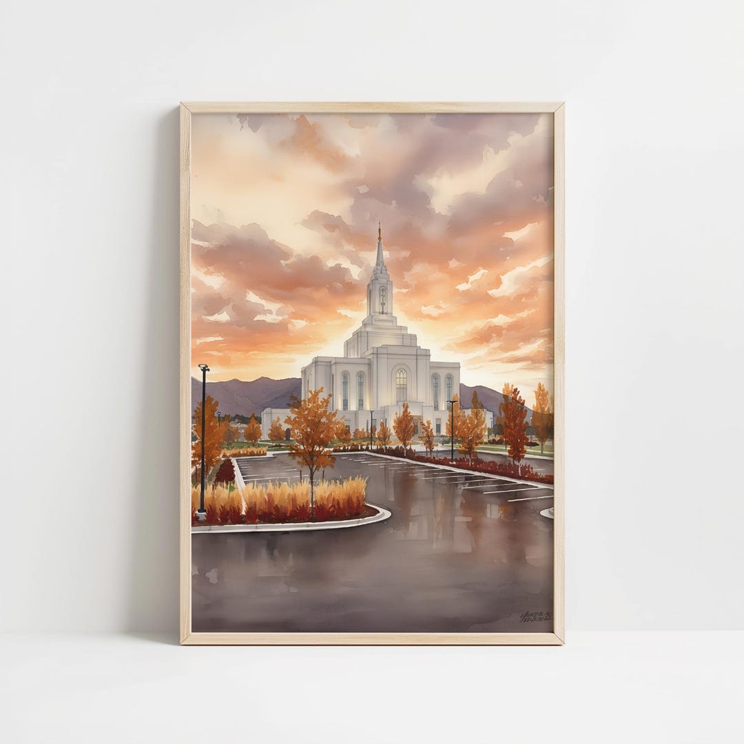 Orem Utah Temple Watercolor Print | LDS Temple Art | Digital Download ...