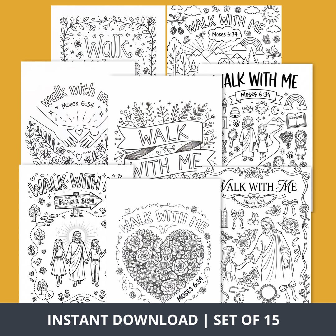 Set of 15 2026 LDS Youth Walk With Me Theme Printables, Walk With Me ...