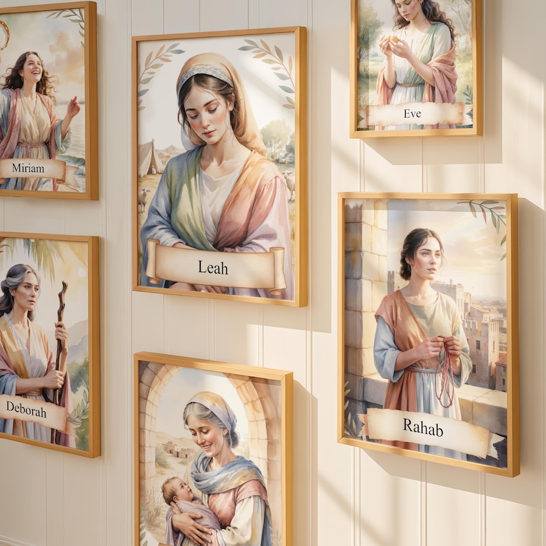13 Women of the Old Testament Scripture Cards, Bible Character Study ...