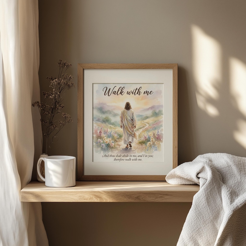 Spiritual Path With Jesus - Printable LDS Wall Art, Walk With Me LDS ...