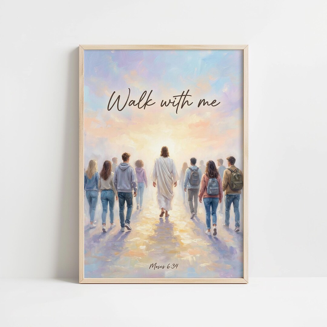 LDS 2026 Youth Theme Art, Walk With Me LDS Theme Painting, Jesus ...