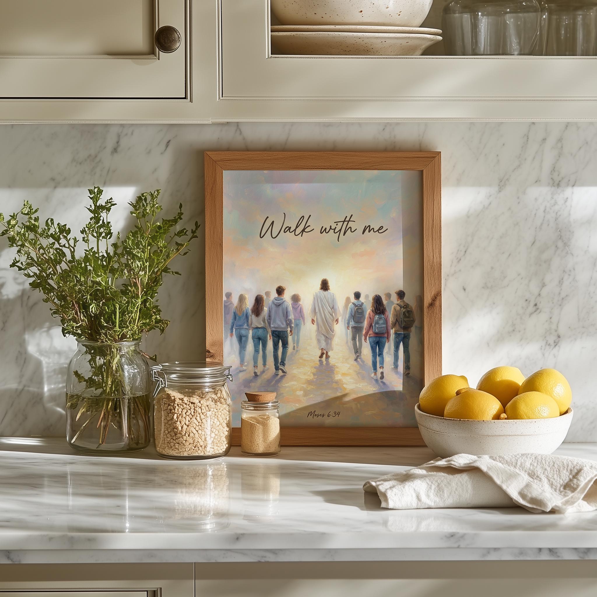 LDS 2026 Youth Theme Art, Walk With Me LDS Theme Painting, Jesus ...