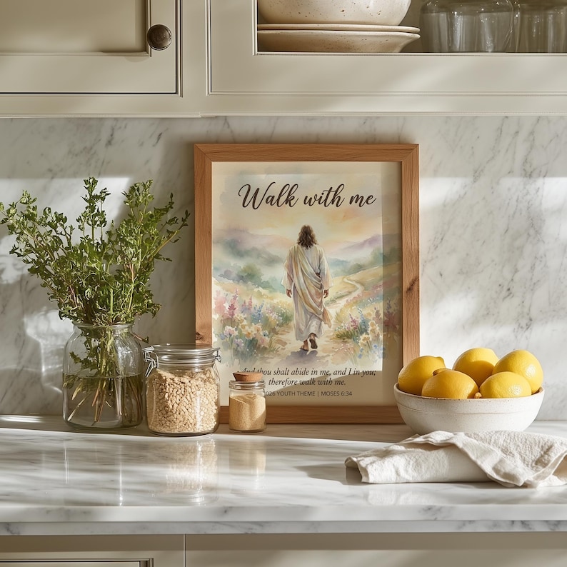 Spiritual Path With Jesus - Printable LDS Wall Art, Walk With Me LDS ...