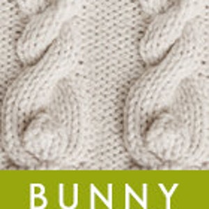 Bunny Cable Knitting Pattern PDF Download - Etsy