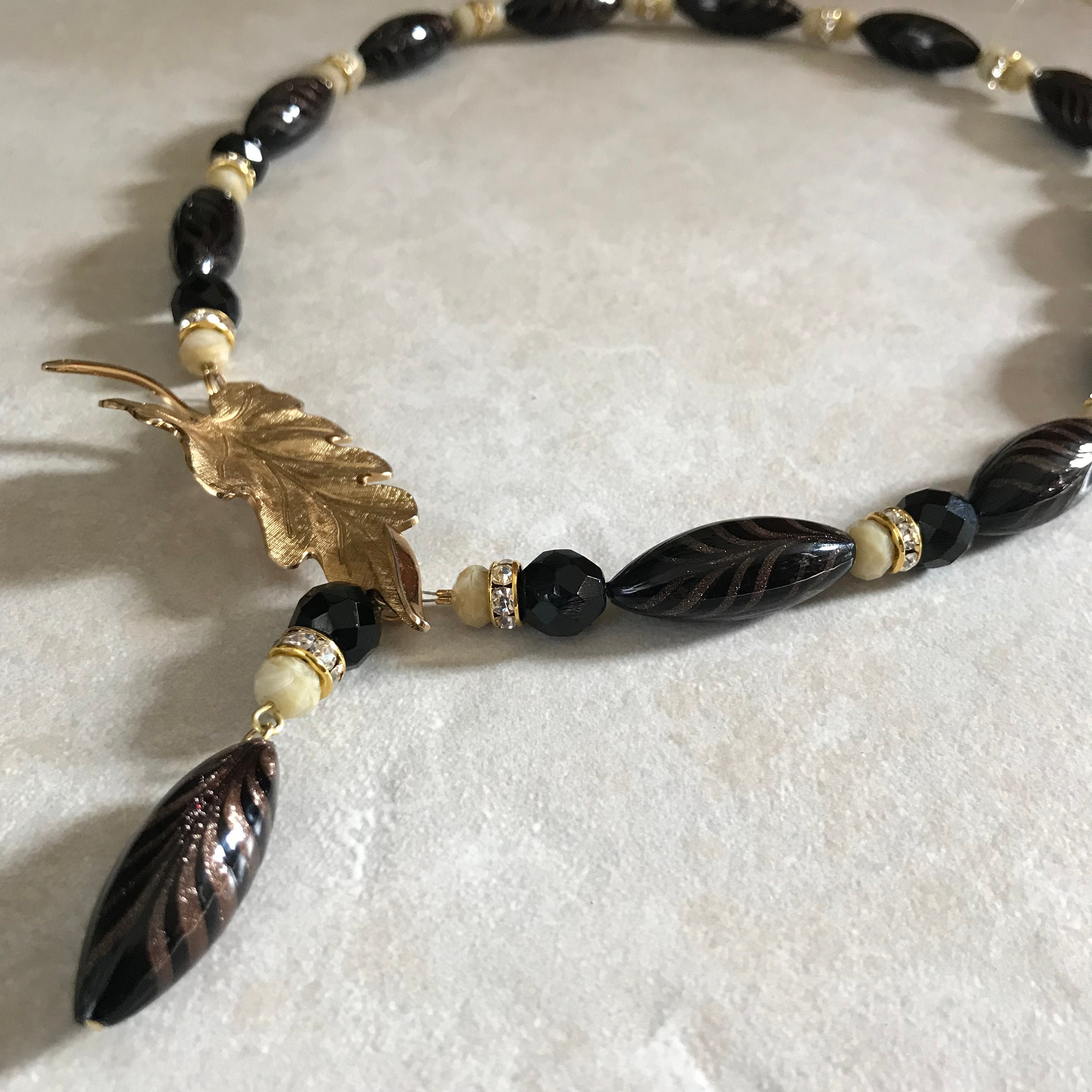 Collier en verre Vintage Pin Murano - Etsy France