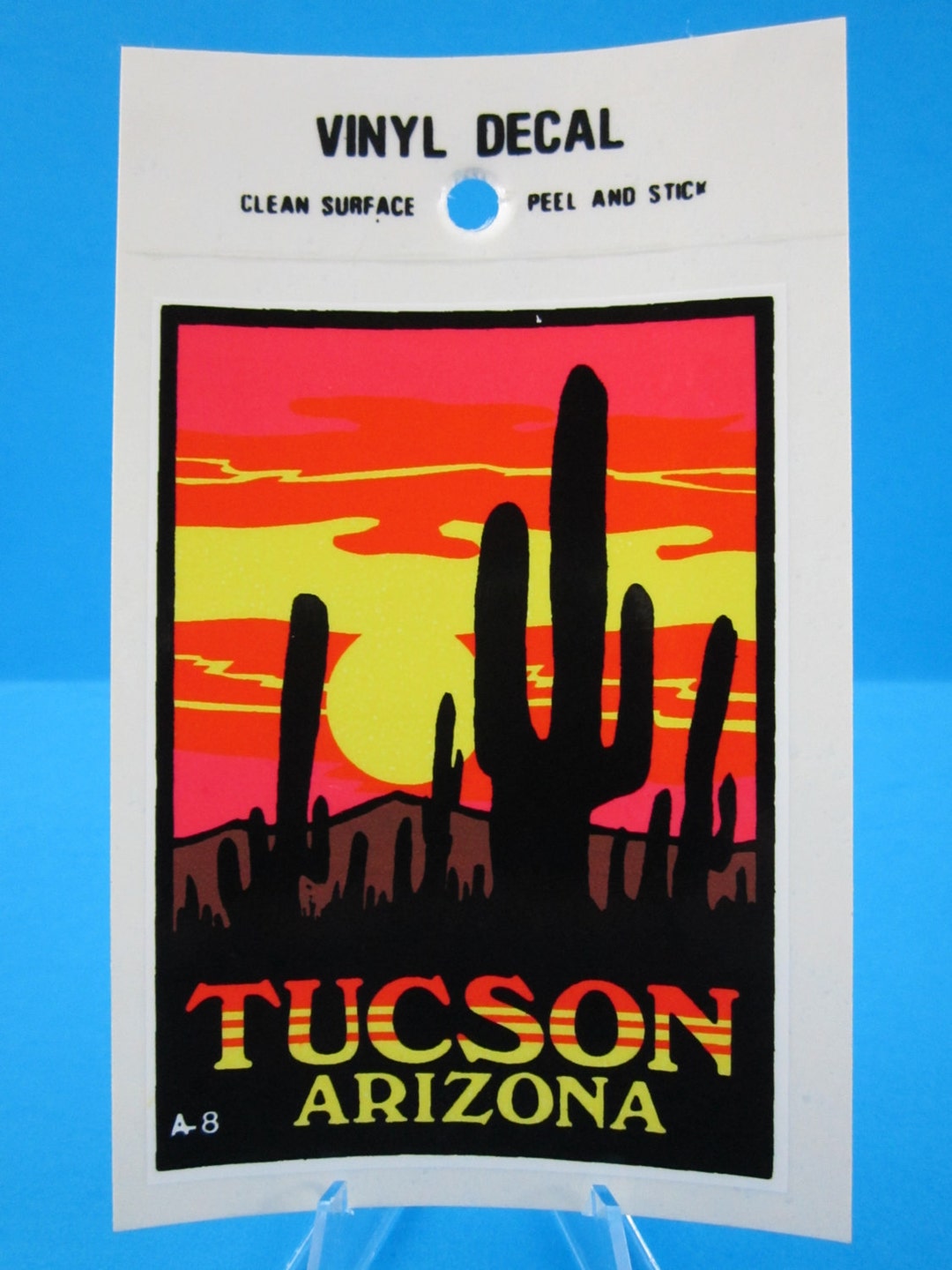 Vintage... tucson ARIZONA State Sticker / Decal new Old Stock - Etsy