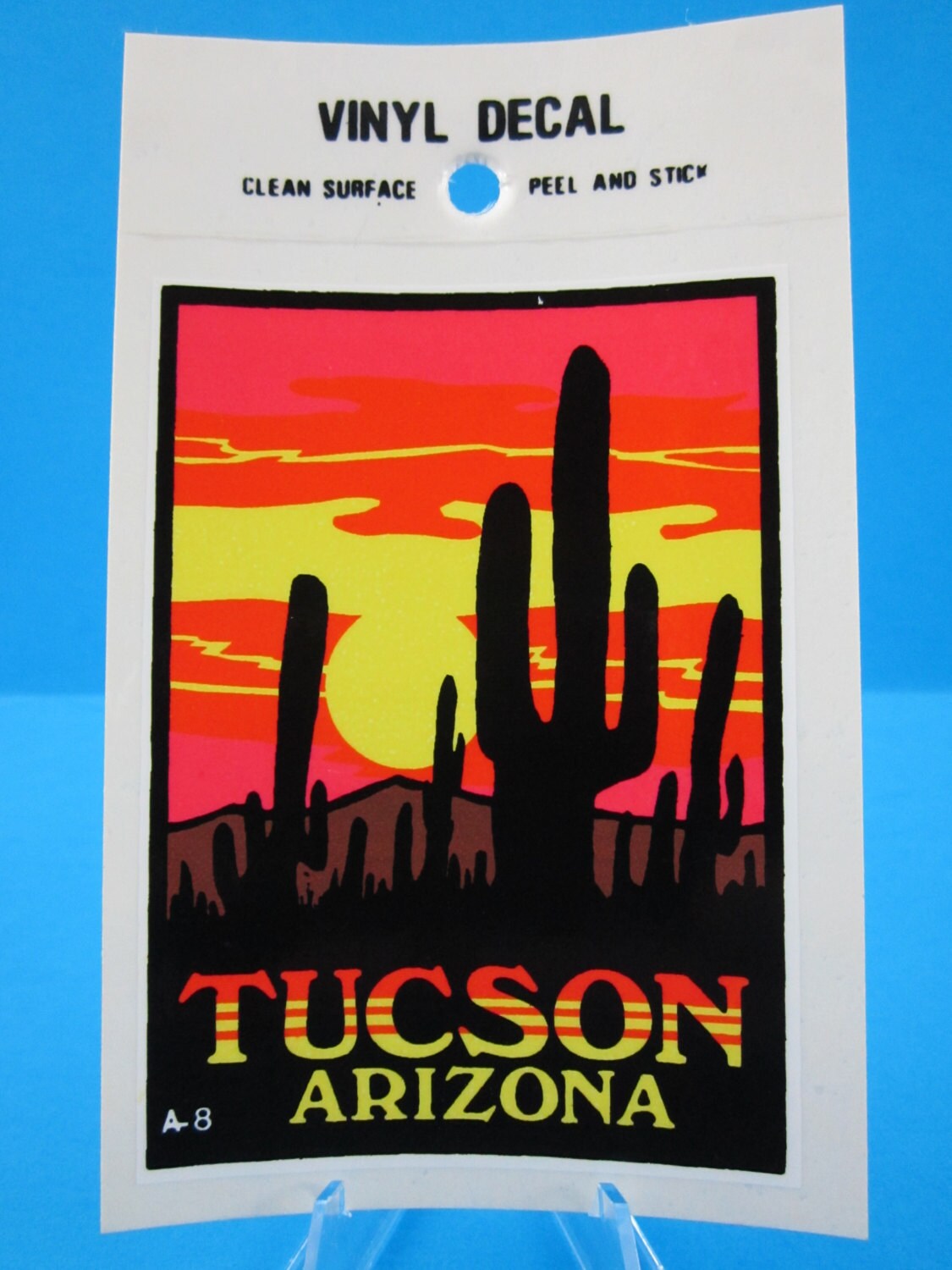 Vintage... tucson ARIZONA State Sticker / Decal new Old Stock - Etsy