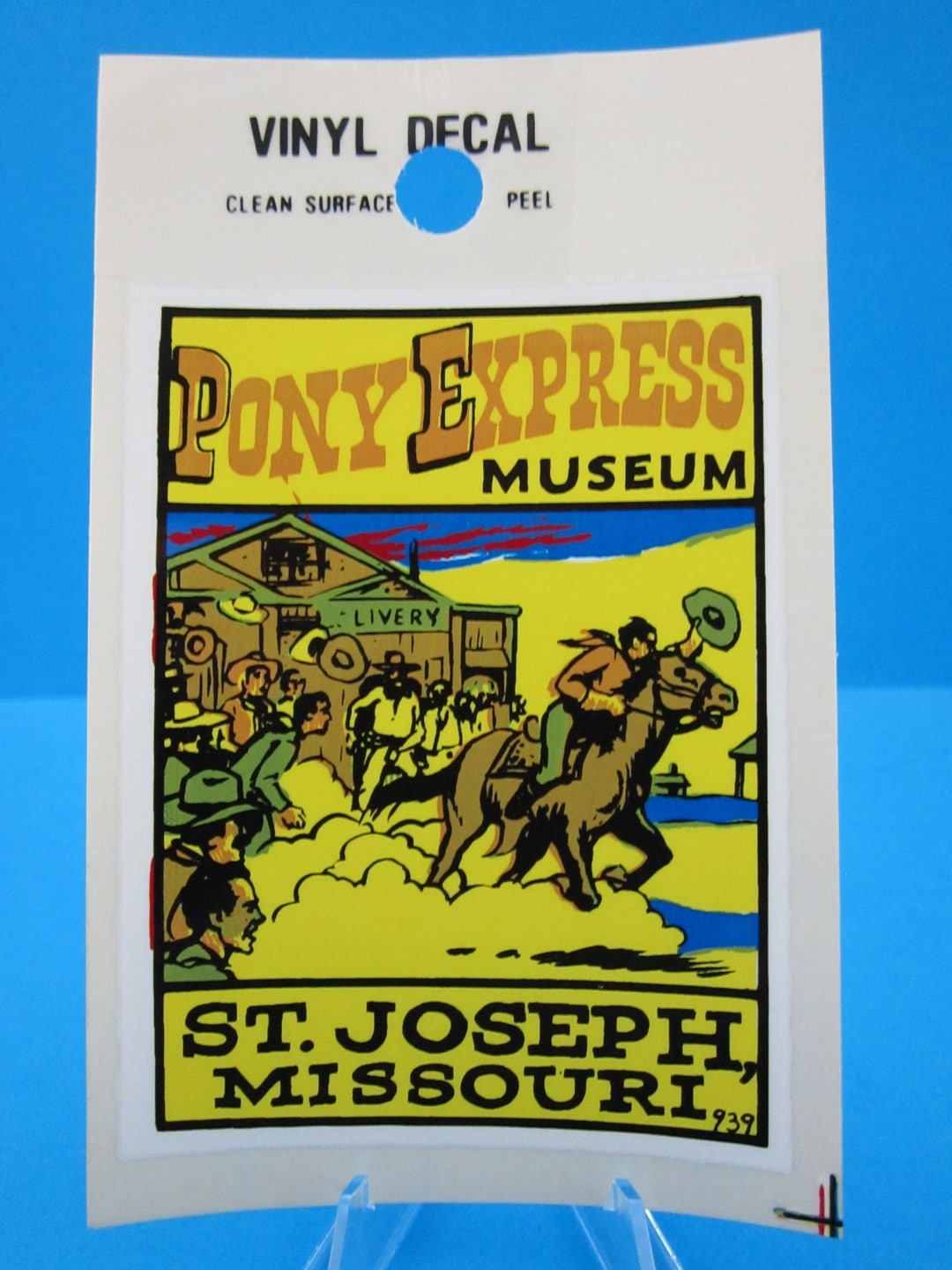 Vintage... pony EXPRESS MUSEUM St. Joseph Missouri Sticker / Decal new ...