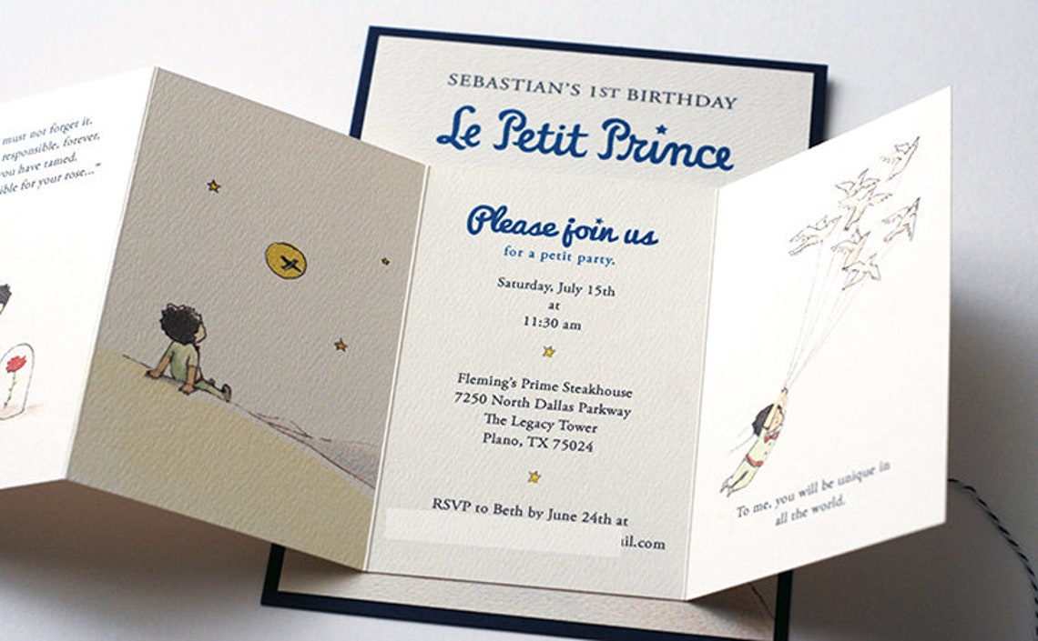 The Little Prince Party Invitation Set of 10 | Etsy